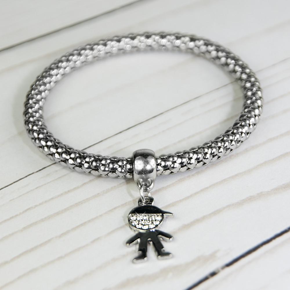 Qidz Bracelet -Boy Silver | ClaudiaG Collection